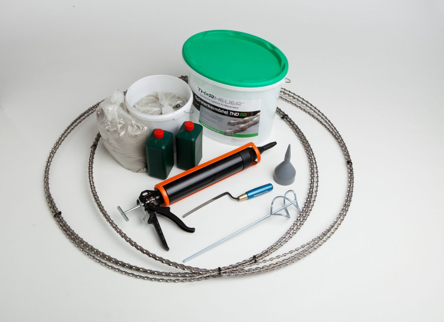 Spiralankerset zur Risssanierung- großes Set - Spiralankershop